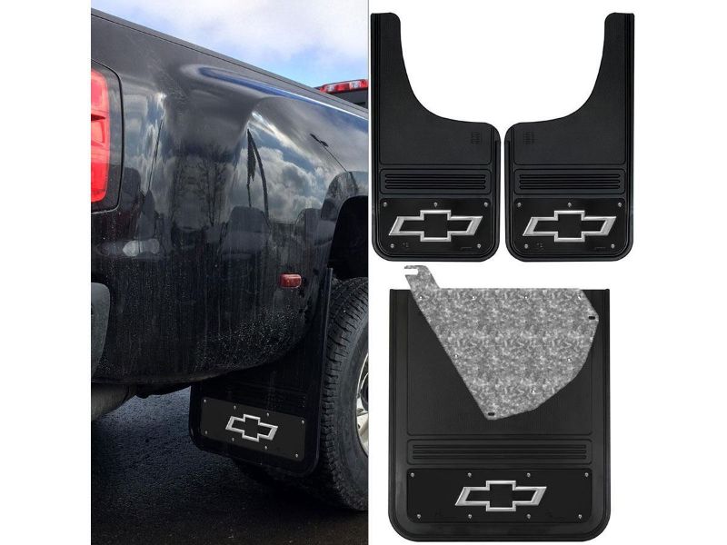 DSI Automotive - 2015-2019 Chevy Silverado 3500 HD Bowtie With Black Wrap Gatorback Dually Mud ...