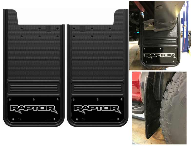 DSI Automotive - 2017-2020 Ford Raptor Logo Gatorback Mud Flaps - Set ...